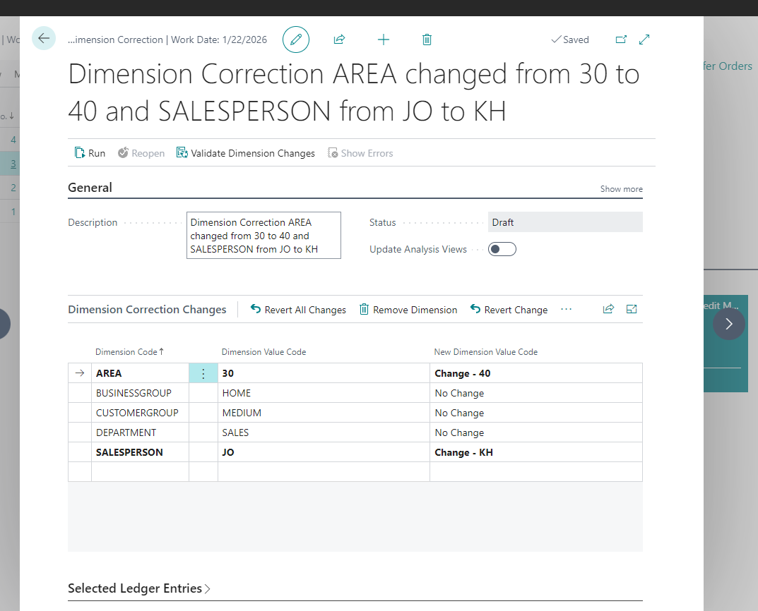 How to Correct Dimensions in Business Central - Elian Solutions