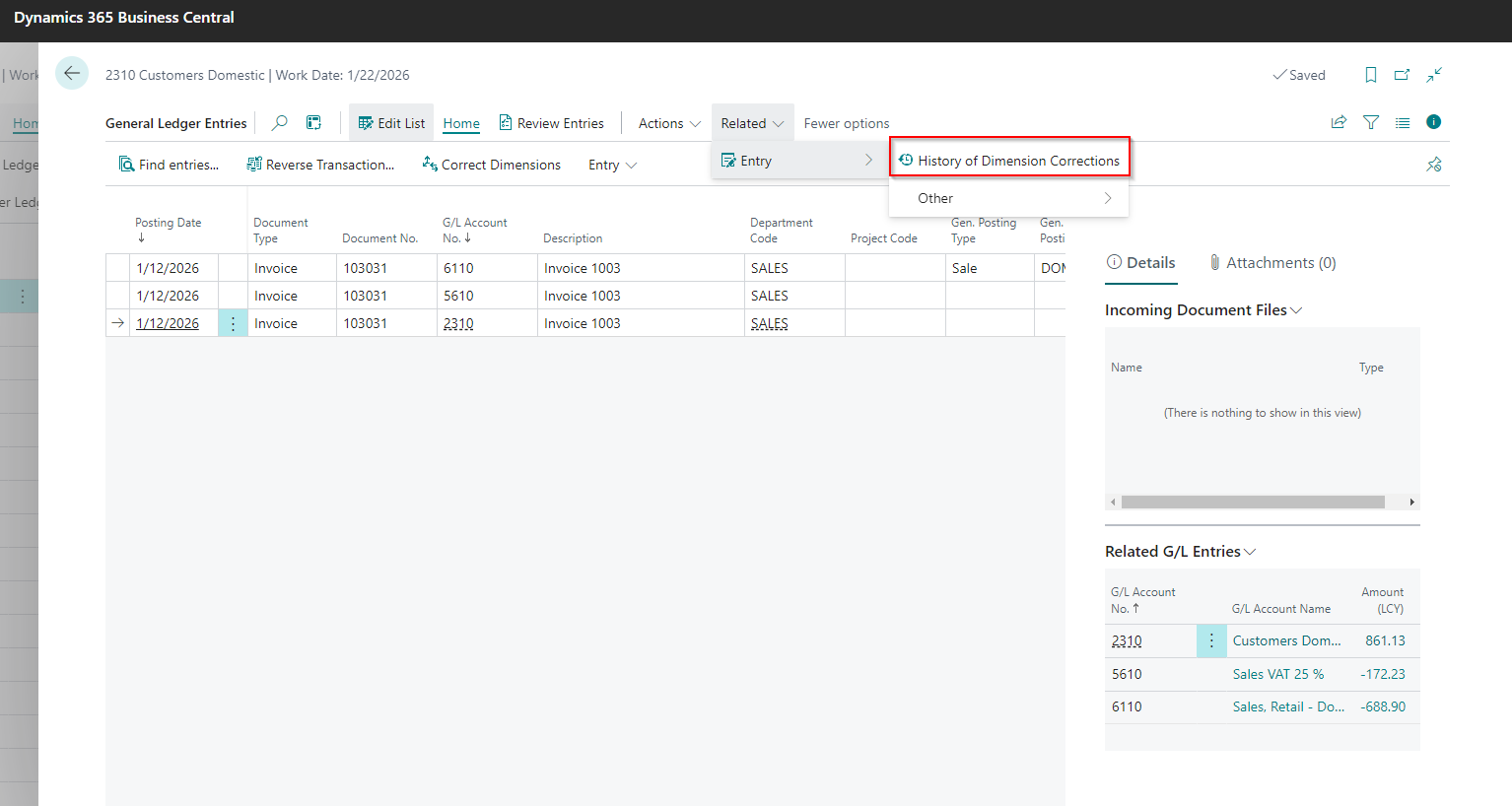 How to Correct Dimensions in Business Central - Elian Solutions