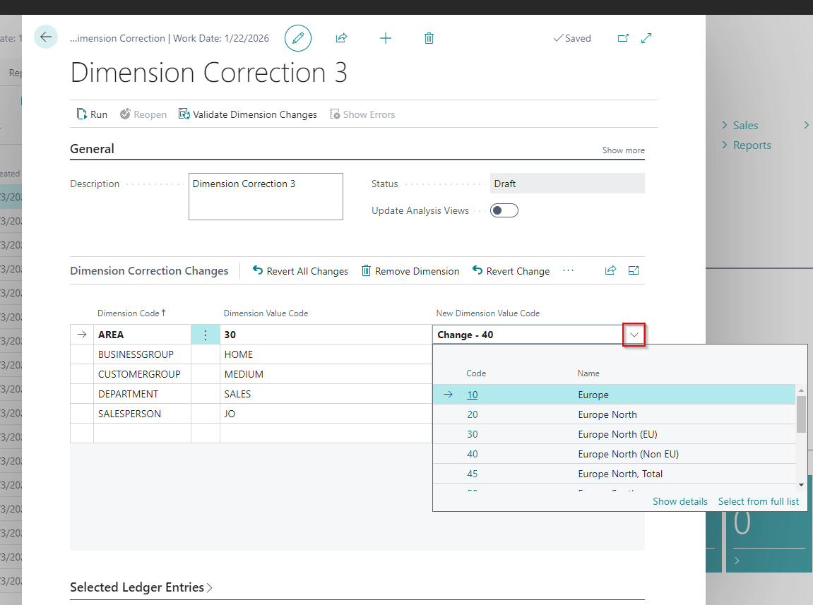 How to Correct Dimensions in Business Central - Elian Solutions