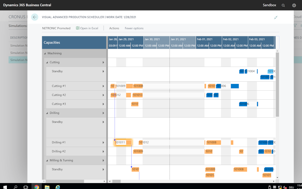 Visual Production Scheduler for Dynamics Business Central